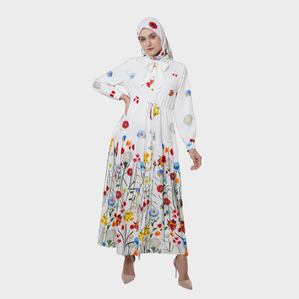 HIKMAT Vivida Floralis Dress | HIKMAT® Luxury Modest Fashion